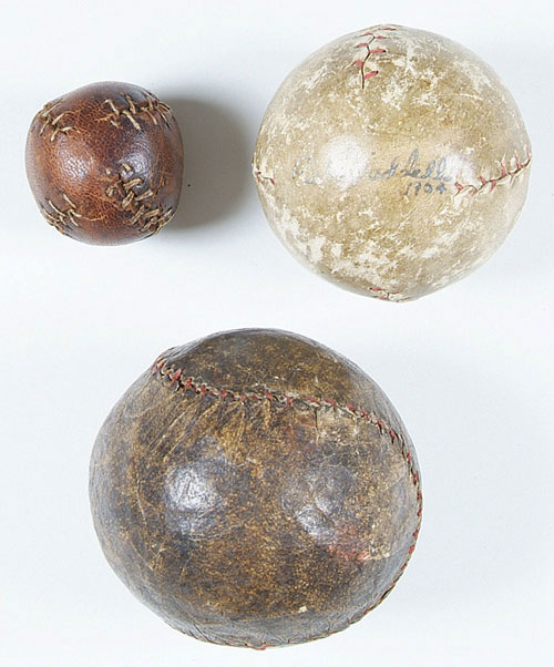 Circa 1850s Vintage Lemon Peel Baseball Collection (3) | REA Archive