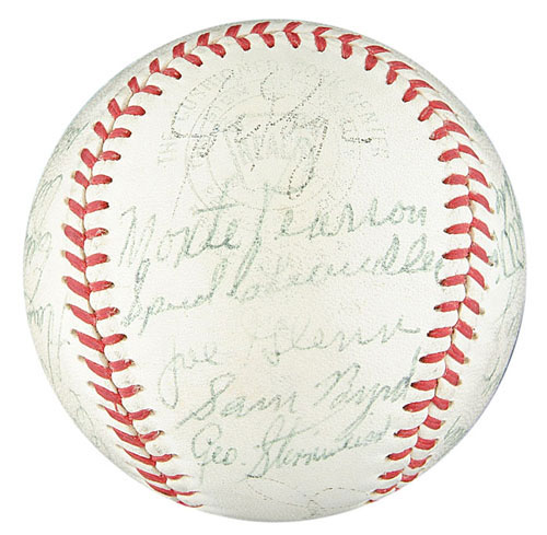 Circa 1940s New York Yankees Signed Ball with DiMaggio Plus Numerous ...