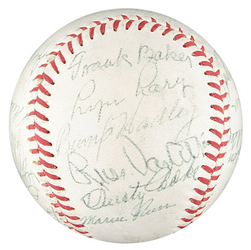 Circa 1940s New York Yankees Signed Ball with DiMaggio Plus Numerous ...