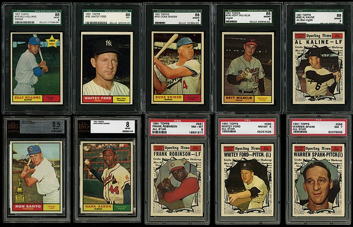 1961 Topps Complete Set (587) with 115 PSA-Graded Cards Including 20 ...