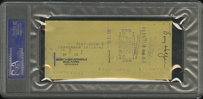 1993 Joe DiMaggio Signed "$10,000" Check Made Payable to Barry Halper ...