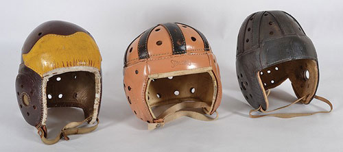 1920s-1940s Football-Helmet Collection (3) | REA Archive