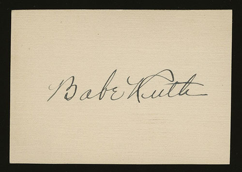 Babe Ruth Cut Signature | REA Archive