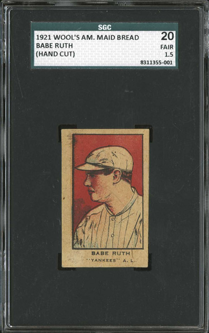 1921 Wool's American Maid Bread Babe Ruth - Extraordinary Rarity! | REA ...