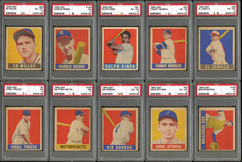 1948-1949 Leaf PSA-Graded Original-Owner Hall of Famer and Rare Leaf ...