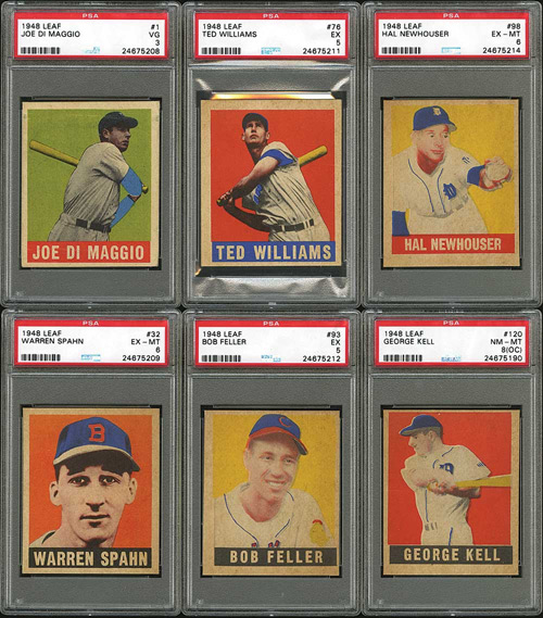 1948-1949 Leaf PSA-Graded Original-Owner Hall of Famer and Rare Leaf ...
