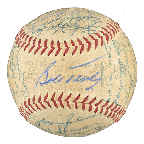 Remarkable 1956 New York Yankees World Champions Team-Signed Ball with ...