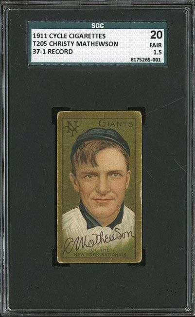1911 T205 Gold Border Christy Mathewson "Cycle 1 Loss" Variation | REA ...