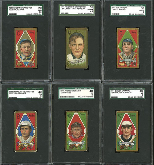 1911 T205 Gold Border Near-Complete Master Set (219/221): #4 SGC Set ...
