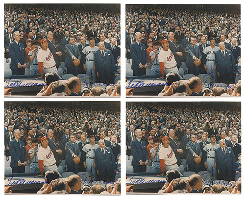 1969 Opening-Day Signed Photo Collection (4) - Ted Williams, Bowie Kuhn ...