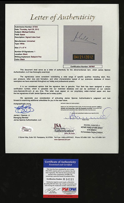 Apollo 11 Autograph Collection: Armstrong, Aldrin, and Collins | REA ...