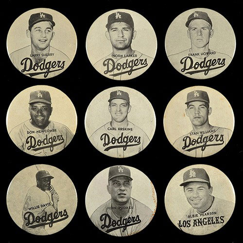 Extraordinary 1958 to 1960 Los Angeles Dodgers Large-Format Player ...