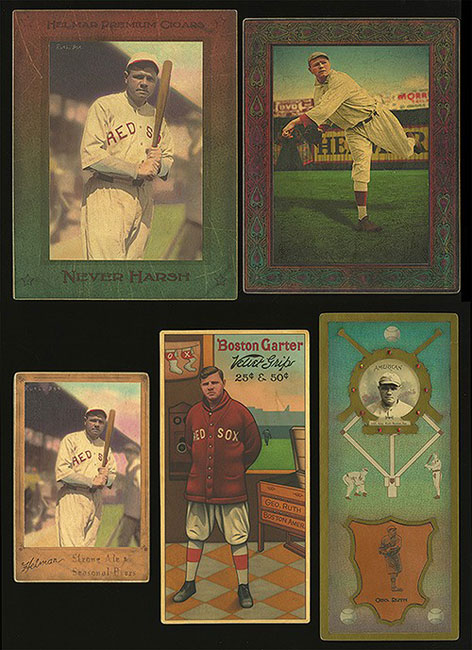 Helmar Brewing Babe Ruth Cabinet Card Collection (5) | REA Archive
