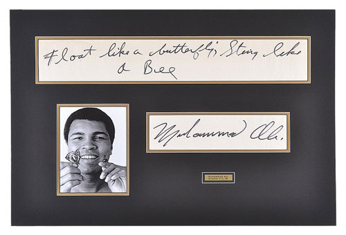 Muhammad Ali Rare Large-Signature Display Piece | REA Archive