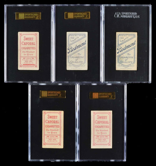 1909-1911 T206 Hal Chase SGC-Graded Collection - All Five Different ...