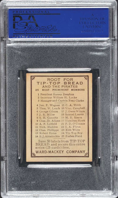 1910 D322 Tip Top Bread Ham Hyatt PSA EX-MT 6 - Highest Graded! | REA ...