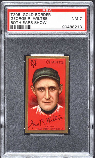 1911 T205 Gold Border George Wiltse Both Ears Show PSA NM 7 | REA Archive