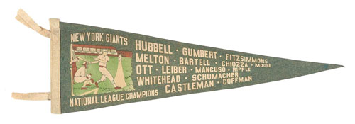 1937 New York Giants Championship Pennant | REA Archive
