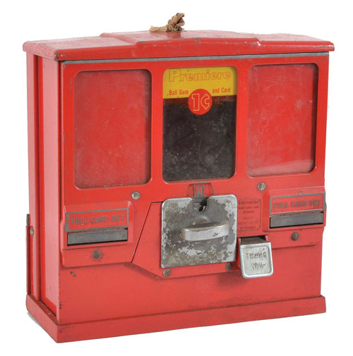 Circa Late 1950s Baseball Card & Gum-Ball Vending Machine | REA Archive