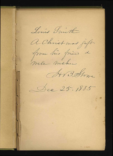 1885 Harriet Beecher Stowe Signed Edition of Uncle Tom's Cabin and Circa 1885 Signed Cabinet ...