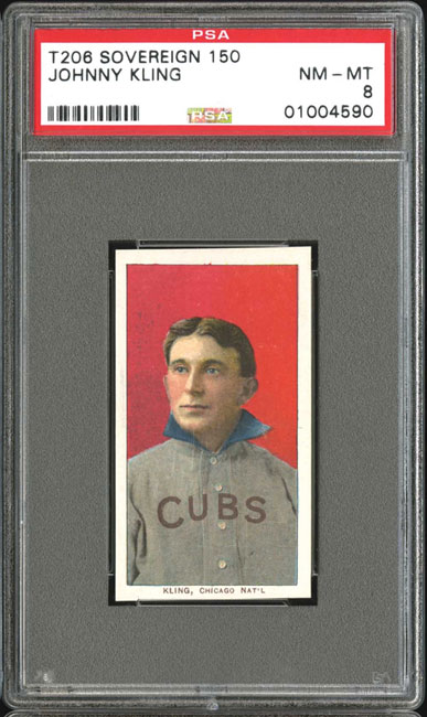 1909-1911 T206 White Border Johnny Kling PSA NM-MT 8 - Sovereign 150 ...