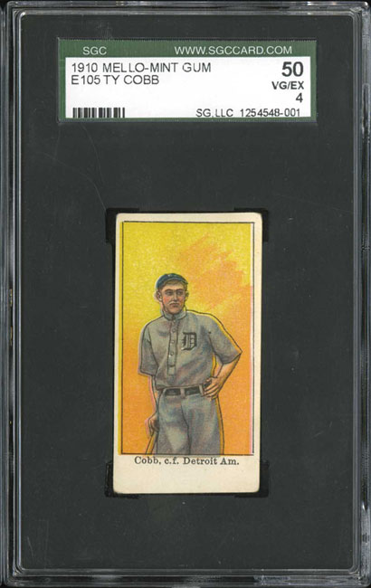 1910 E105 Mello-Mint Ty Cobb - Highest Graded! | REA Archive