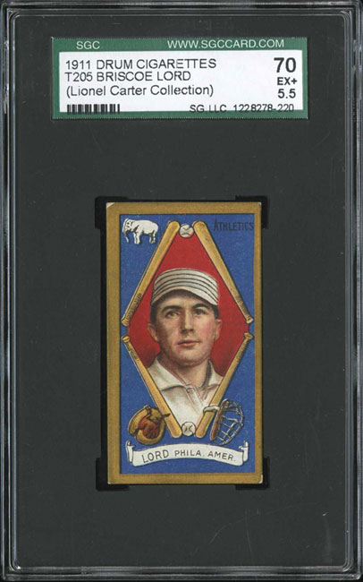 1911 T205 Gold Border Bris Lord - Extremely Rare Drum Back! (Lionel ...
