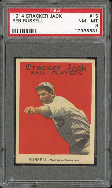 1914 E145 Cracker Jack #15 Reb Russell PSA NM-MT 8 - Highest Graded ...