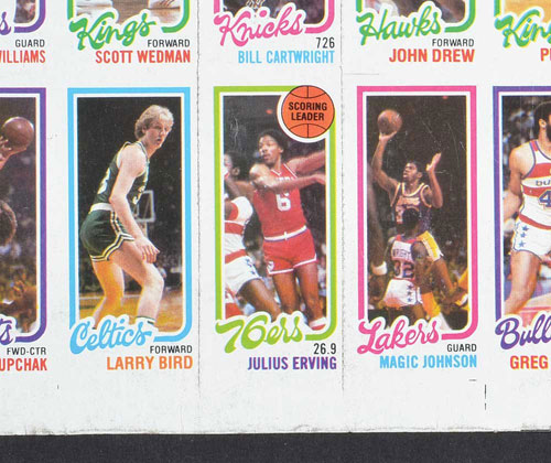 1980-1981 Topps Basketball Uncut Sheet Collection (12) | REA Archive