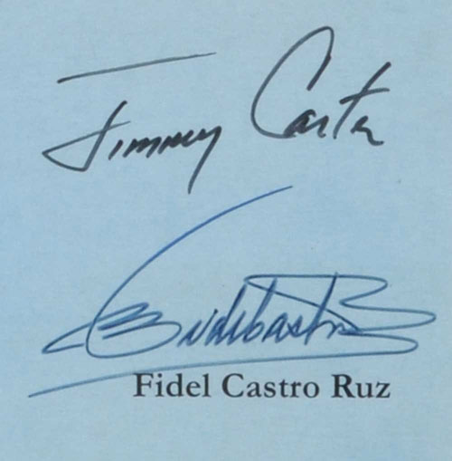 2001 Cuban "Certificate of Recognition" Signed by Fidel Castro and ...