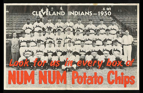 Rare 1950 Num Num Potato Chips Cleveland Indians Advertising Display ...