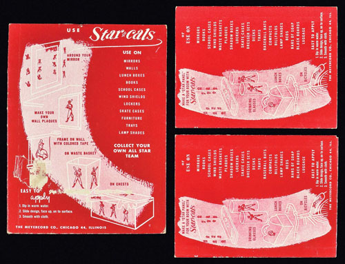 1952 Star-Cal Decals (Type 1 and Type 2) Collection (49) | REA Archive