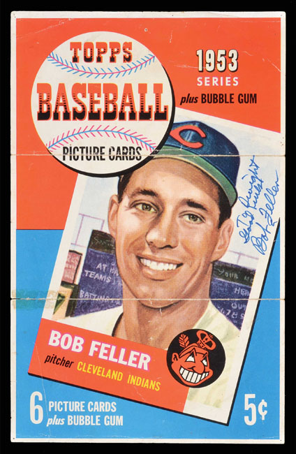 1953 Topps Store Window Display with Bob Feller - Signed by Feller ...