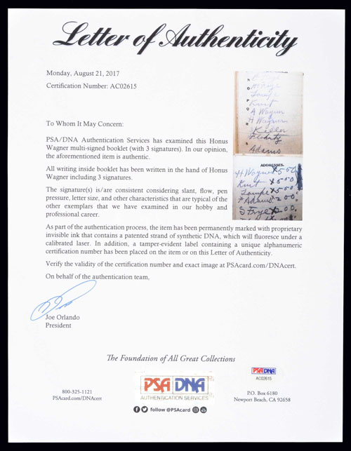 Circa 1904 and 1910 Honus Wagner Handwritten Personal Notebooks with ...