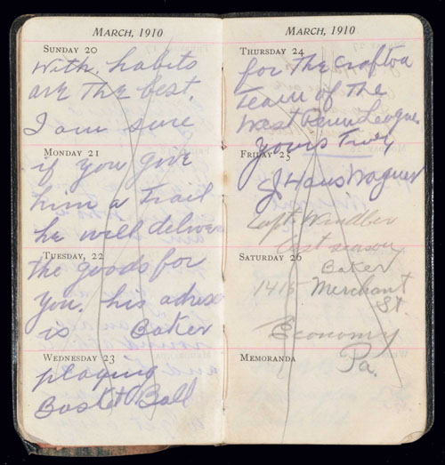 Circa 1904 and 1910 Honus Wagner Handwritten Personal Notebooks with ...
