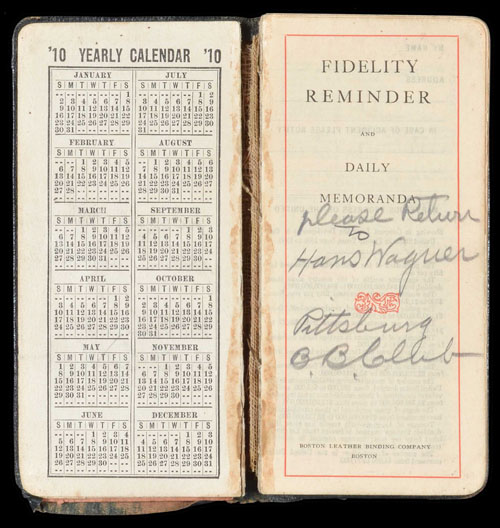 Circa 1904 and 1910 Honus Wagner Handwritten Personal Notebooks with ...