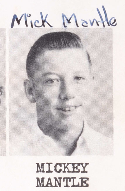 1948 Mickey Mantle High School Junior Yearbook - Signed by Mantle 4 ...