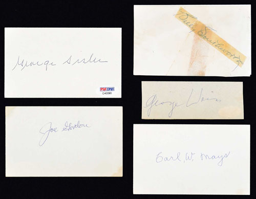 Hall of Fame and Star Players Autograph Collection (12) Including Frank ...