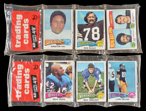 1975 Topps Football Unopened Rack Packs (4) - Hall of Famers and Stars ...