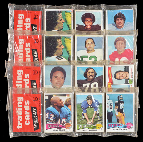 1975 Topps Football Unopened Rack Packs (4) - Hall of Famers and Stars ...