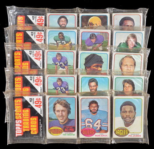 1976 Topps Football Unopened Rack Packs (5) - Including Hall of Famers ...