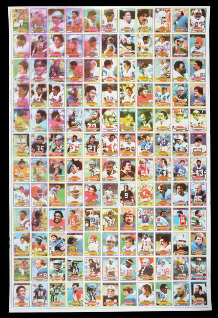 1980 Topps Football Uncut Sheet Collection (4) | REA Archive