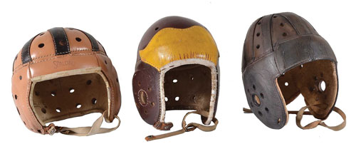 1920s-1940s Football-Helmet Collection (3) | REA Archive