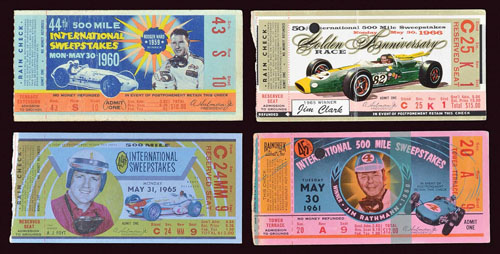 Complete 1960-1990 Indianapolis 500 Ticket-Stub Collection (34) | REA ...