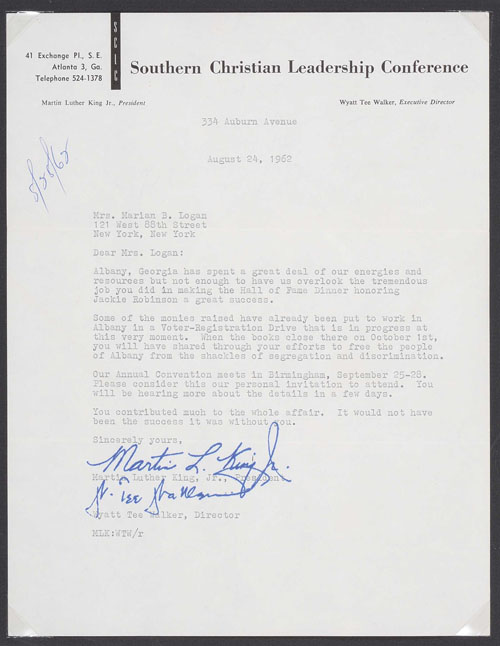 1962 Martin Luther King Signed Letter - Extraordinary Signature Example ...