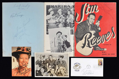 Country/Western Singers Autograph Collection (11) Including Johnny Cash ...