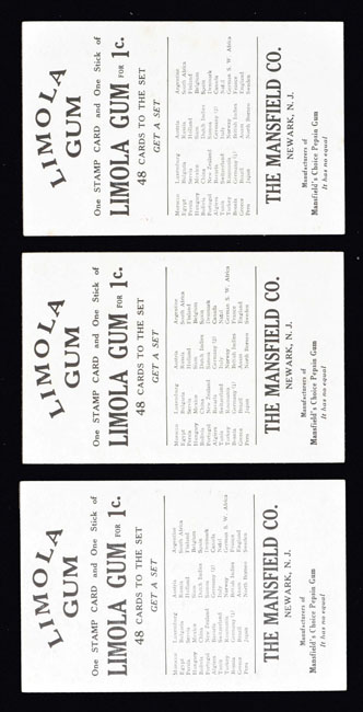 Circa 1904 E239 Limola Gum "Mail Carriers and Stamps" Complete Set (48 ...