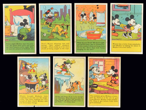 1930s D52 "Adventures of Mickey Mouse" Recipe Cards (9) and 1950s ...