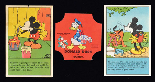 1930s D52 "Adventures of Mickey Mouse" Recipe Cards (9) and 1950s ...