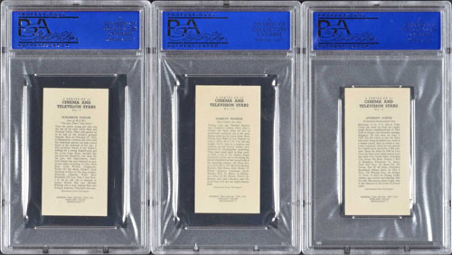 1955 Barbers Tea Ltd. "Cinema & TV Stars" Complete PSA-Graded Set Minus ...